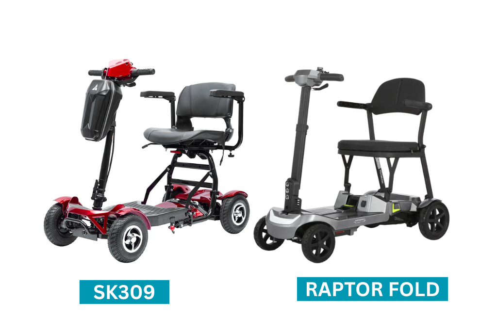 Comparing SK309 vs RaptorFold | HeCare Lightweight Foldable Scooters ...